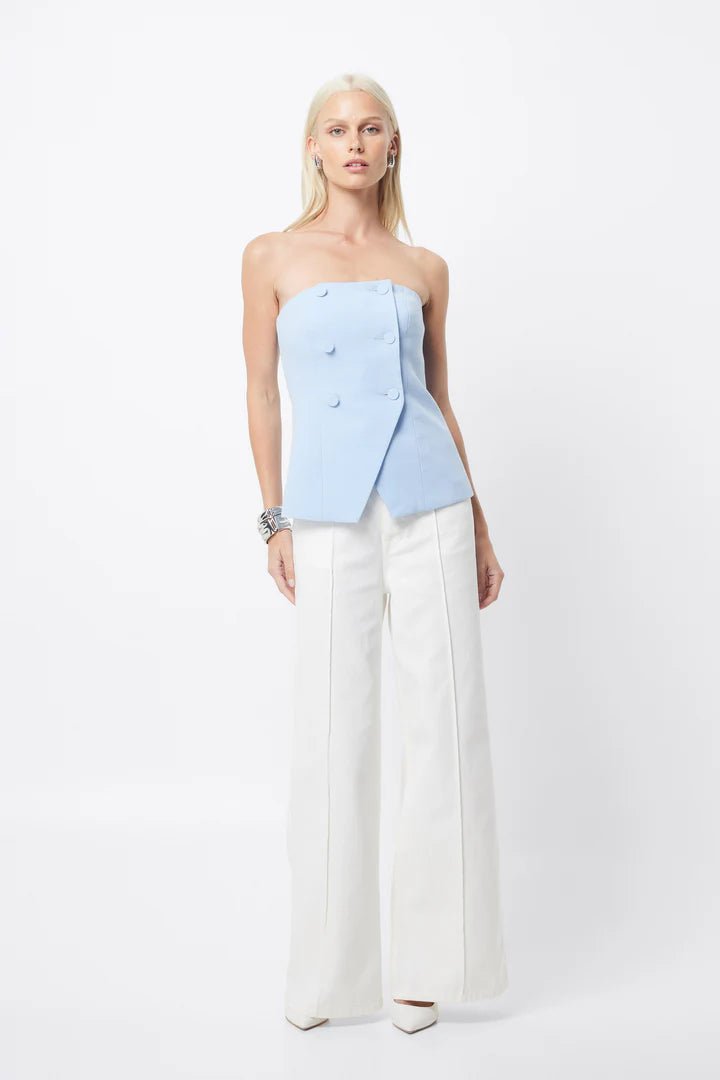 Lyrical Bustier (Ice Blue) - SODA Fashion Haus Top Mossman